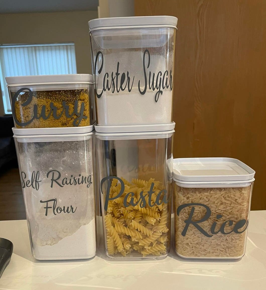 5 Food Container Labels - Etsy UK