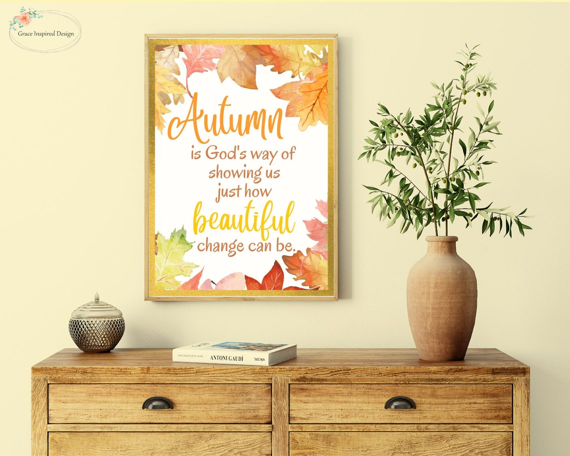 Fall Autumn Printable Sign Autumn Christian Printable - Etsy