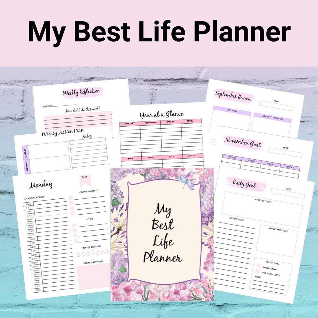 Life Planner Printable, Yearly Planner, Productivity Planner, Personal ...