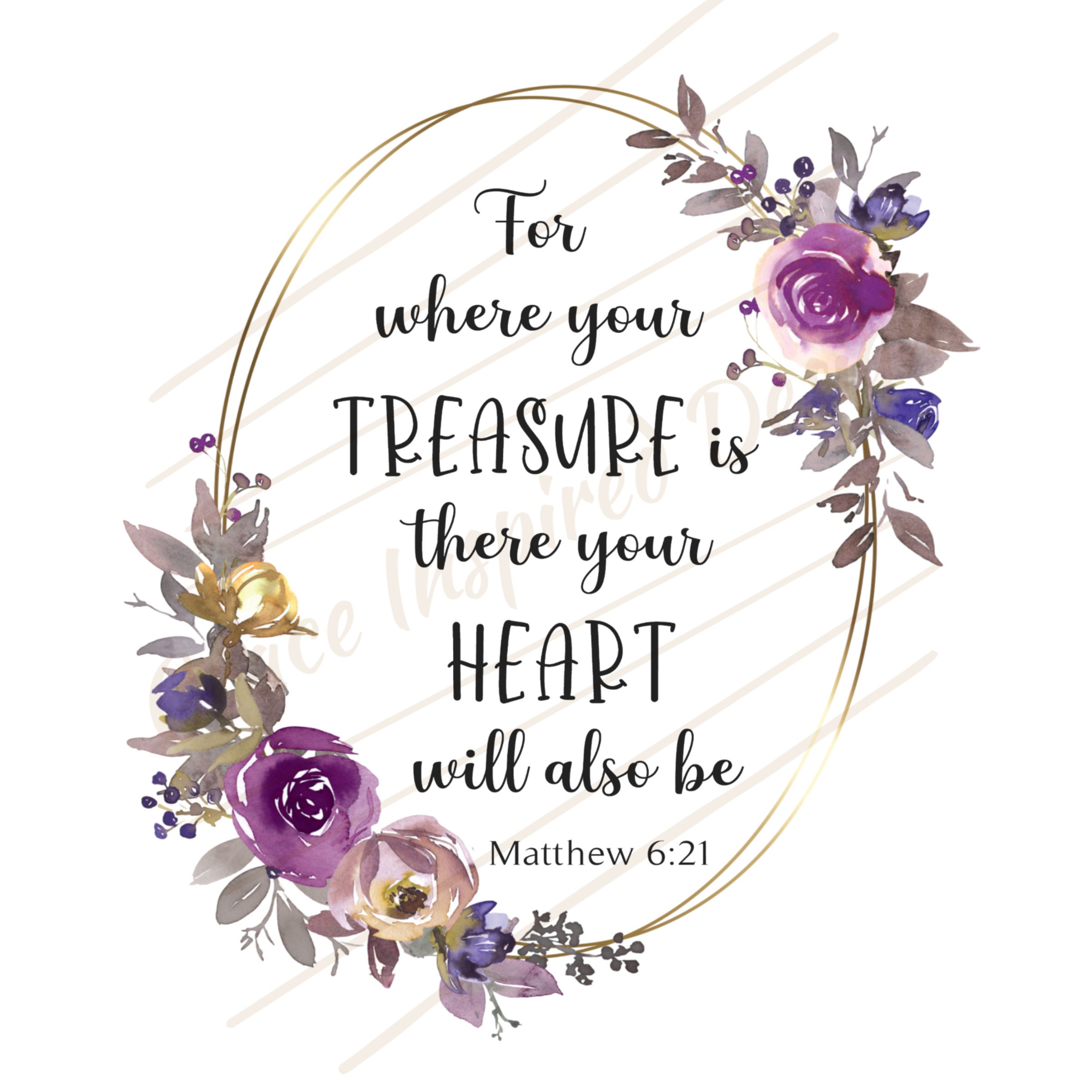 Scripture Picture, Mathew 6:21 Bible Verse Print, Bible Verse Sign ...