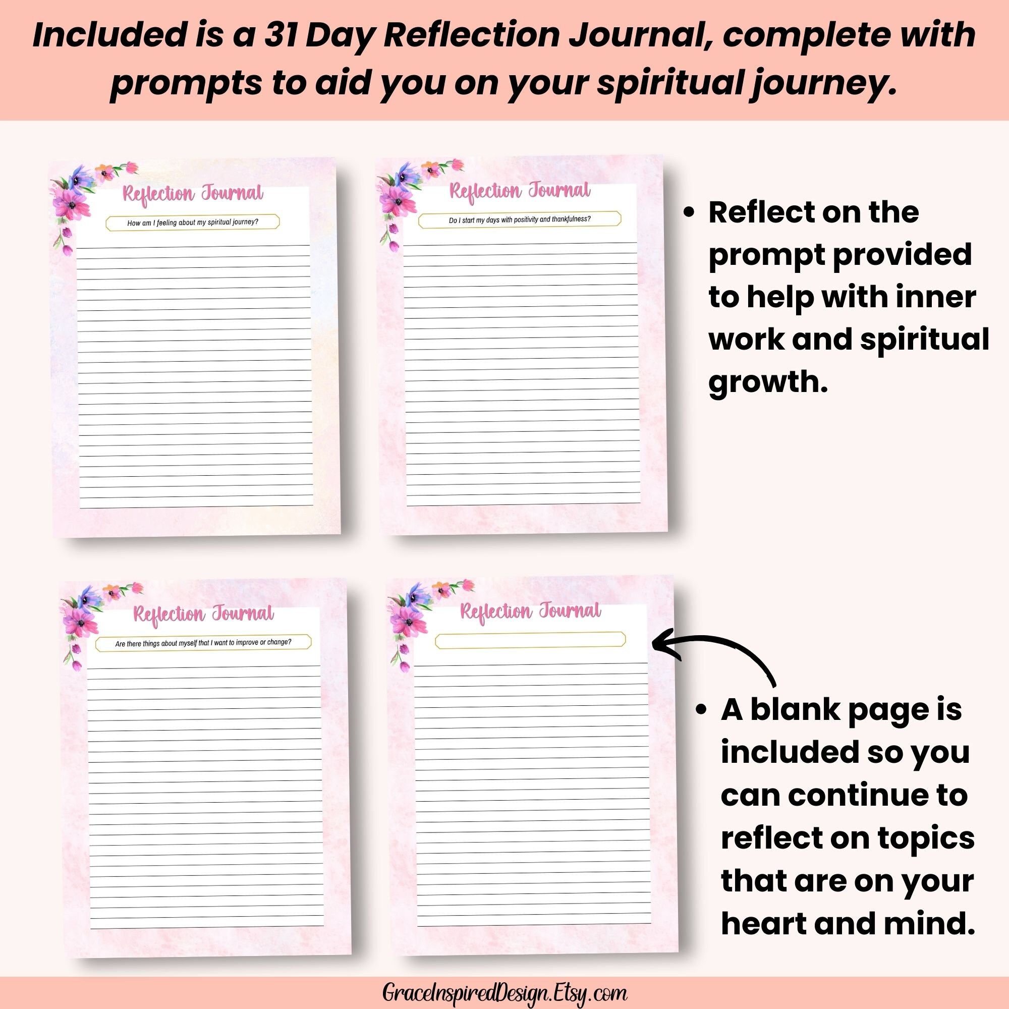 Bible Study & Prayer Journal Printable Bible Study Printable - Etsy