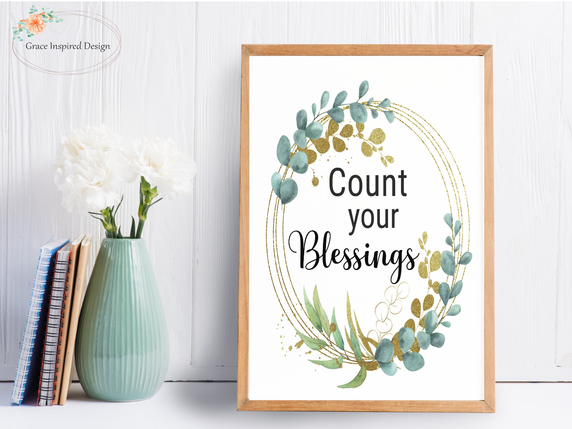 Count Your Blessings Picture, Inspirational Wall Art, Blessings ...