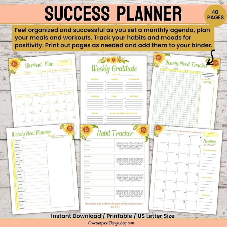 Success Life Planner Printable Goal-setting Planner - Etsy