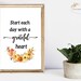 Gratitude Printable Wall Art, Grateful Heart Picture, Start Each Day ...