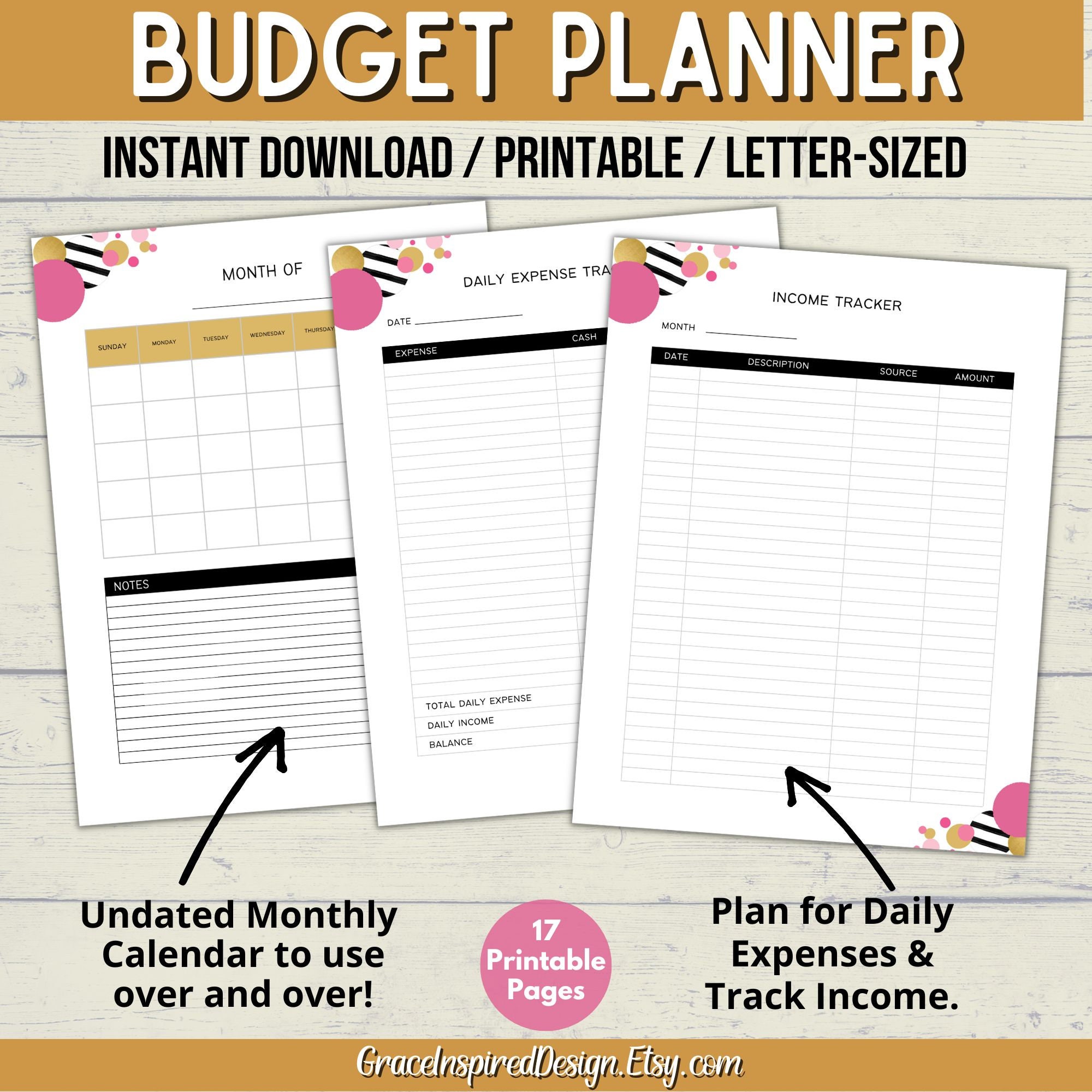 Budget Planner Printable, Financial Planner Printable, Budgeting Binder ...