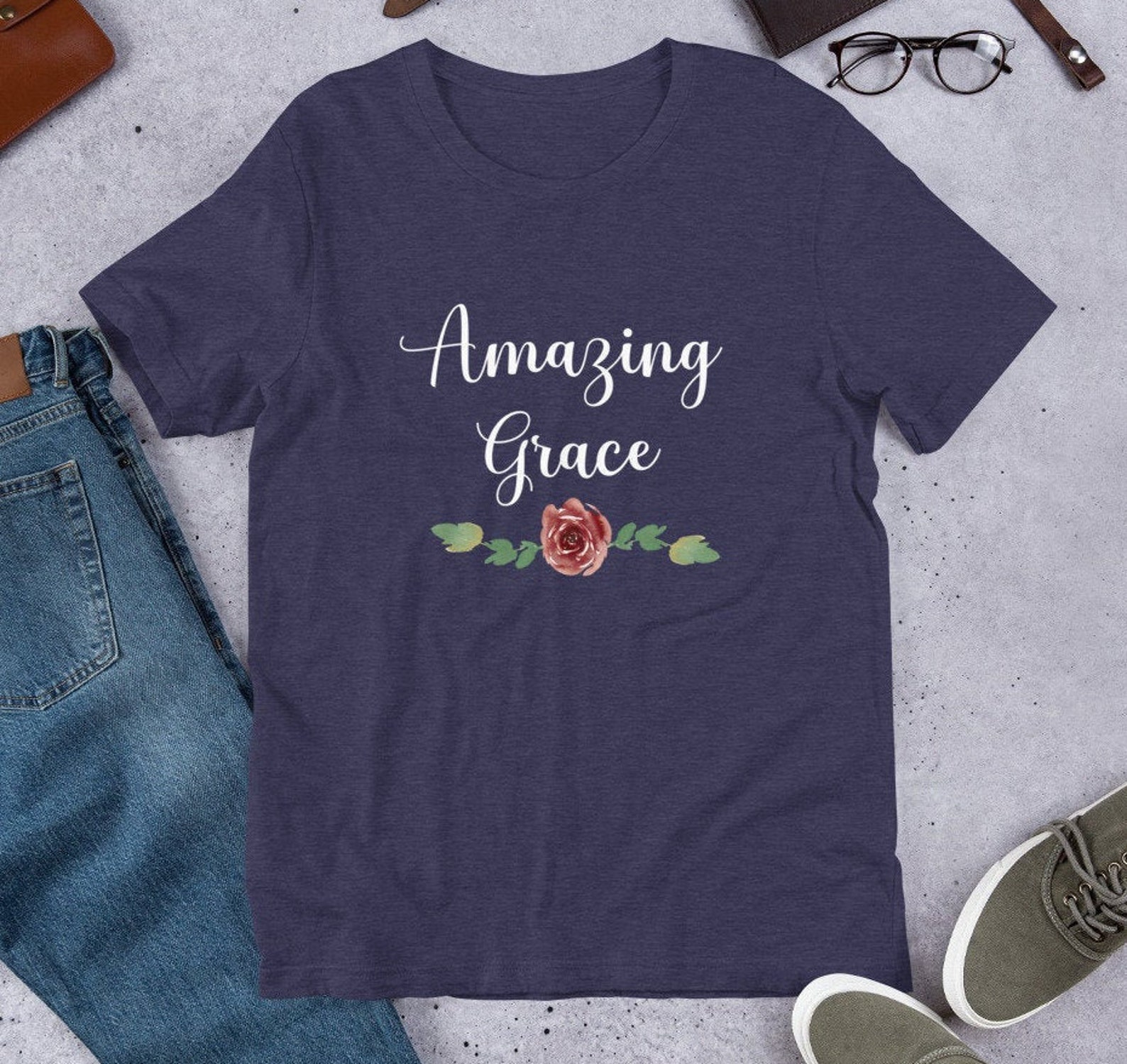 Amazing Grace Christian T-shirt for Women, Grace Tee, Inspirational T ...