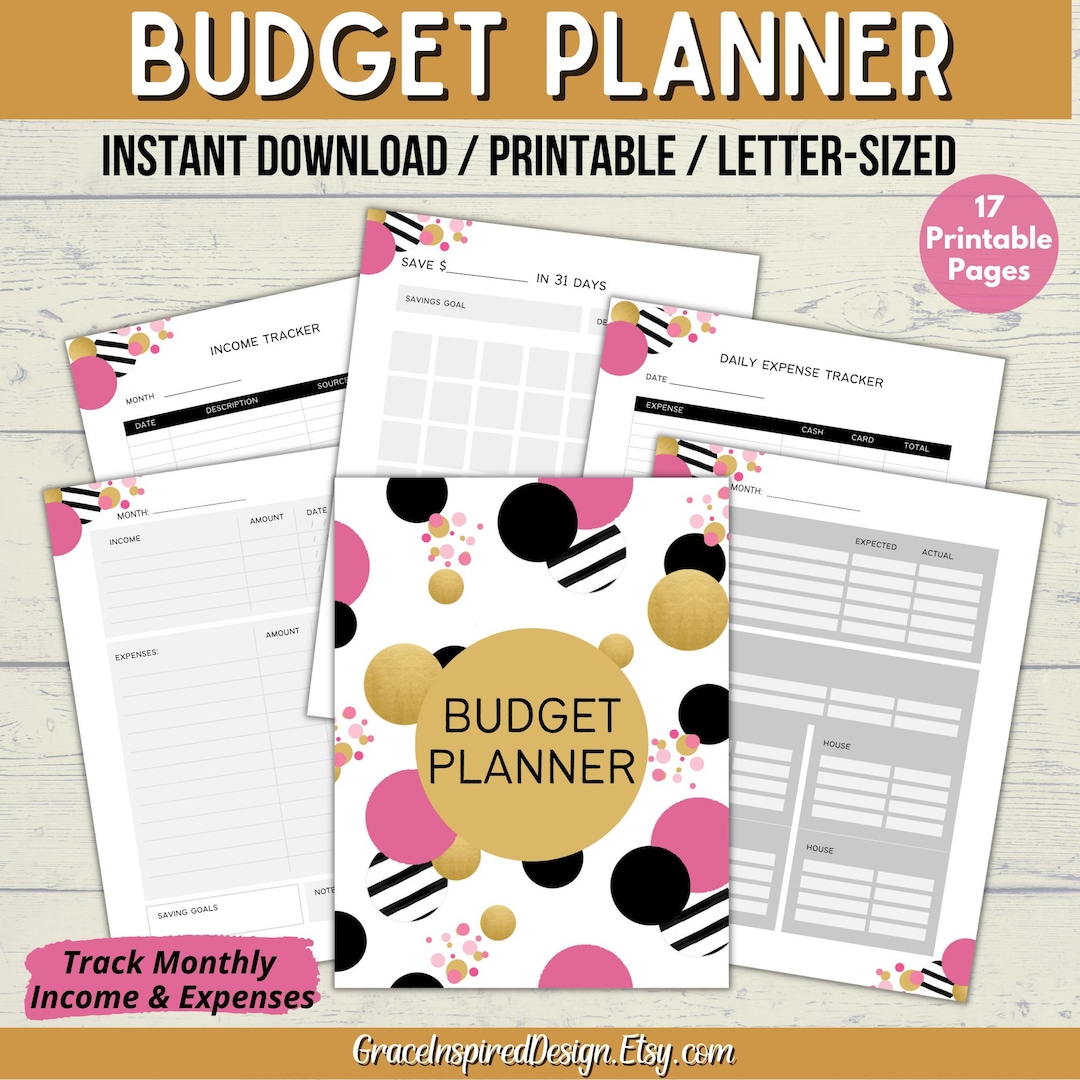 Budget Planner Printable, Financial Planner Printable, Budgeting Binder ...