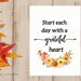 Gratitude Printable Wall Art, Grateful Heart Picture, Start Each Day ...