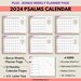 2024 Printable Calendar, Bible Verse Calendar Printable 2024, Monthly ...