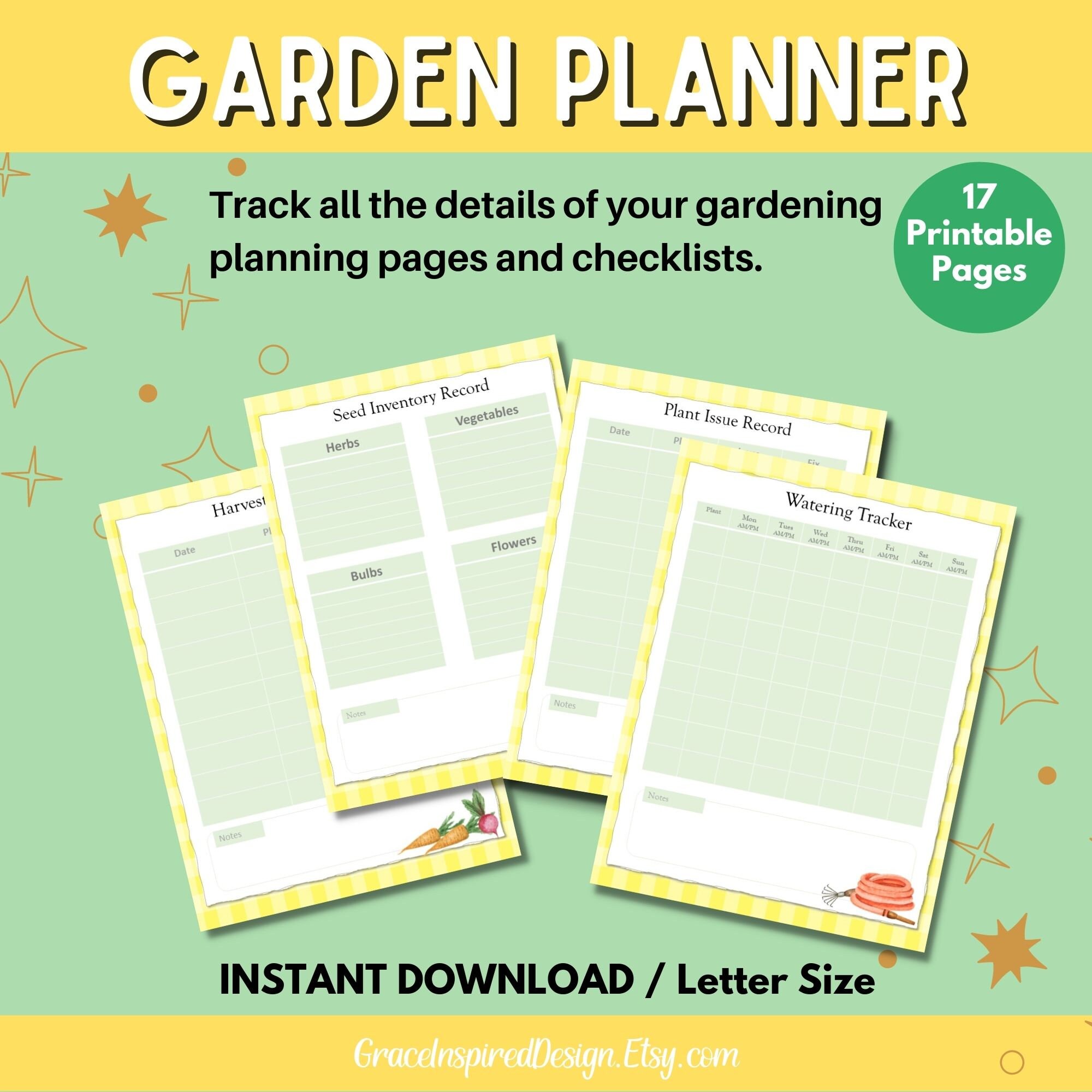 Garden Planner Printable, Garden Binder, Gardening Log, Garden ...