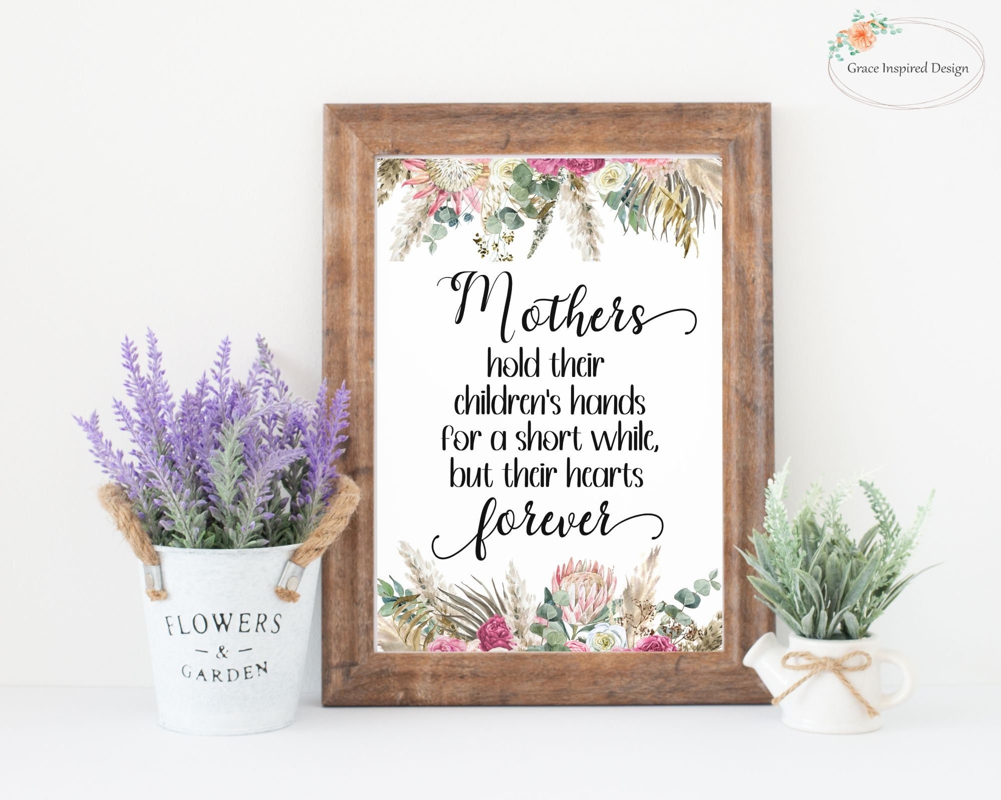 Mother's Day Gift Printable, Happy Mother's Day Gift, Mother Wall Art ...