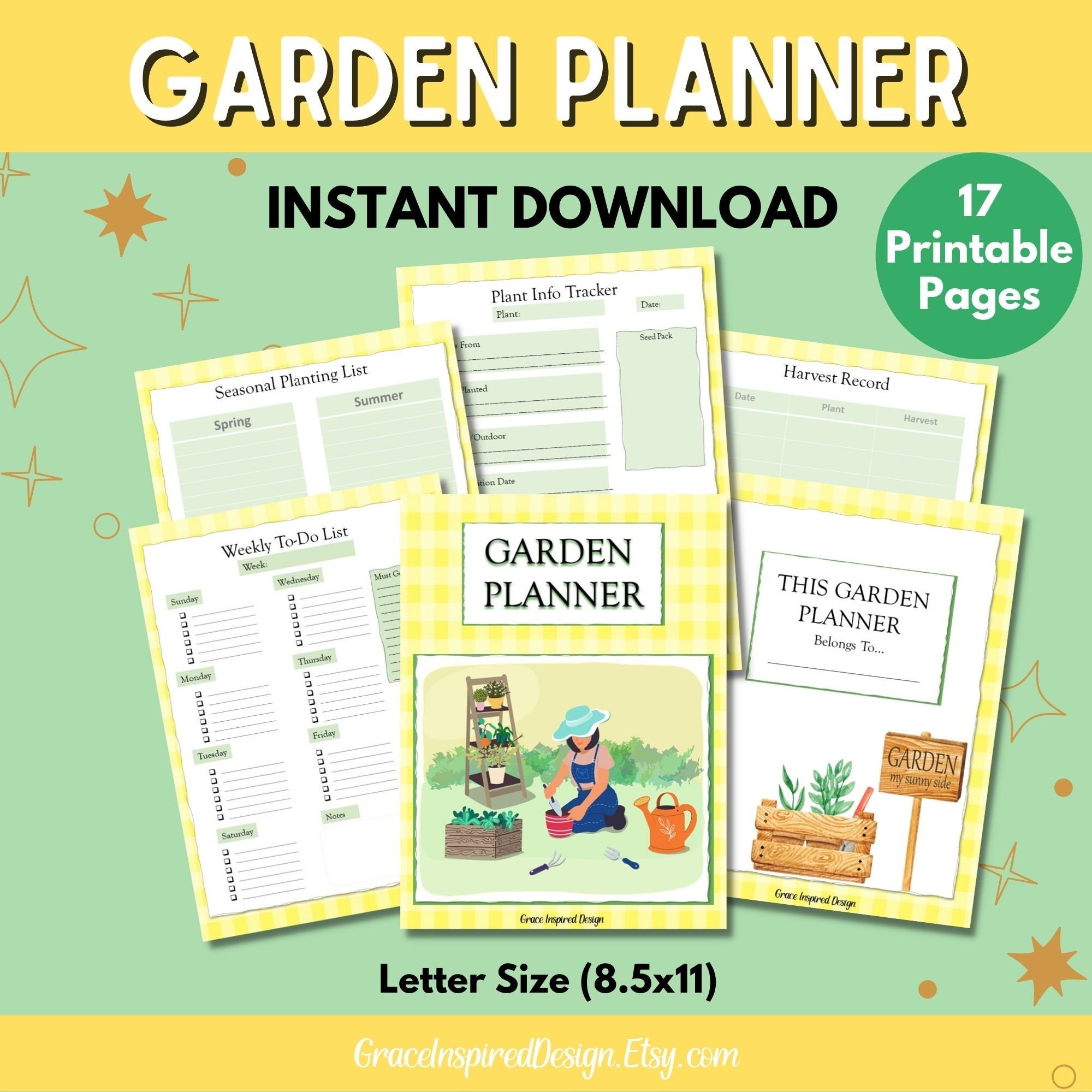 Garden Planner Printable, Garden Binder, Gardening Log, Garden ...