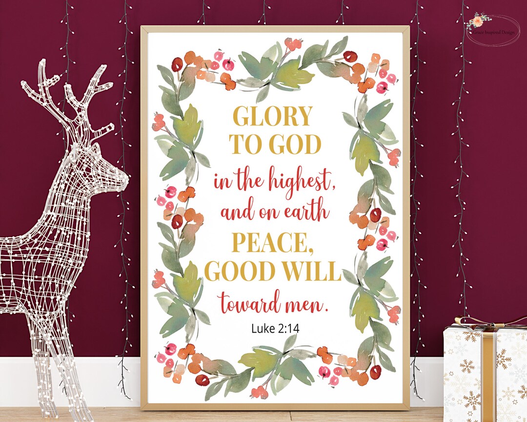 Christmas Scripture Verse Printable, Bible Verse Christmas Printable ...
