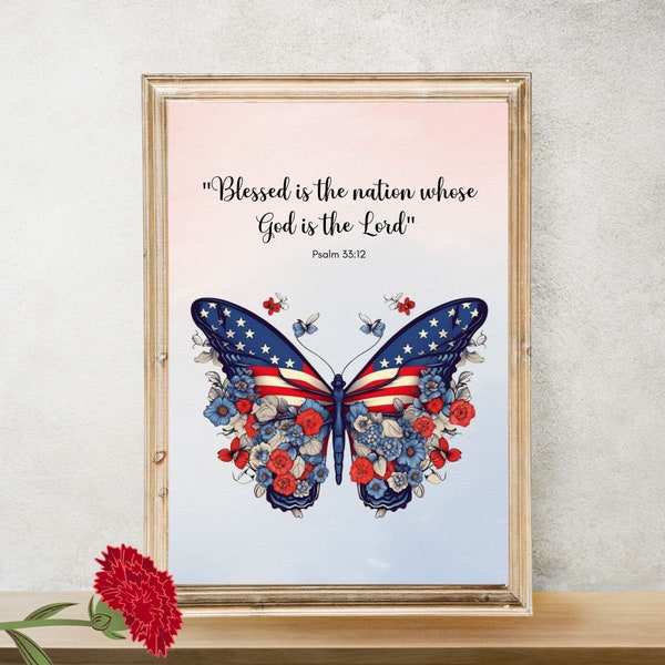 American Flag Scripture - Etsy