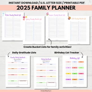 2025 Family Planner Printable Family Calendar 2025 Weekly Family ...