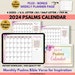 2024 Printable Calendar, Bible Verse Calendar Printable 2024, Monthly ...