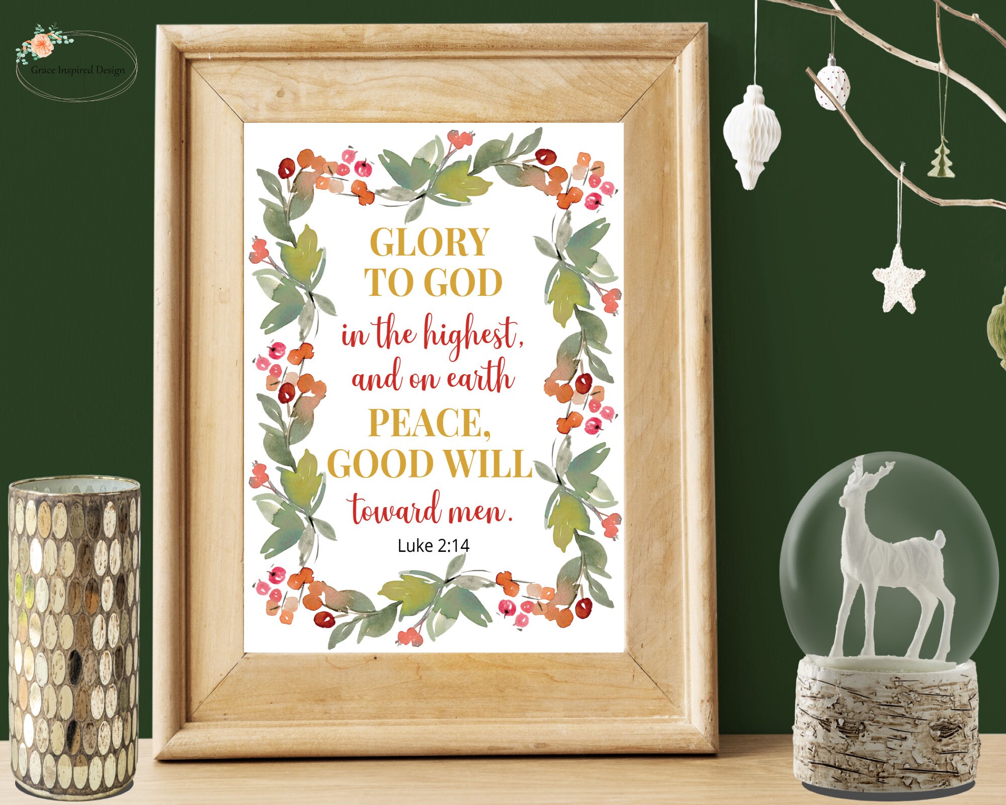 Christmas Scripture Verse Printable, Bible Verse Christmas Printable ...