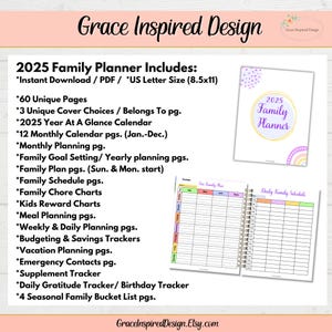 2025 Family Planner Printable Family Calendar 2025 Weekly Family ...