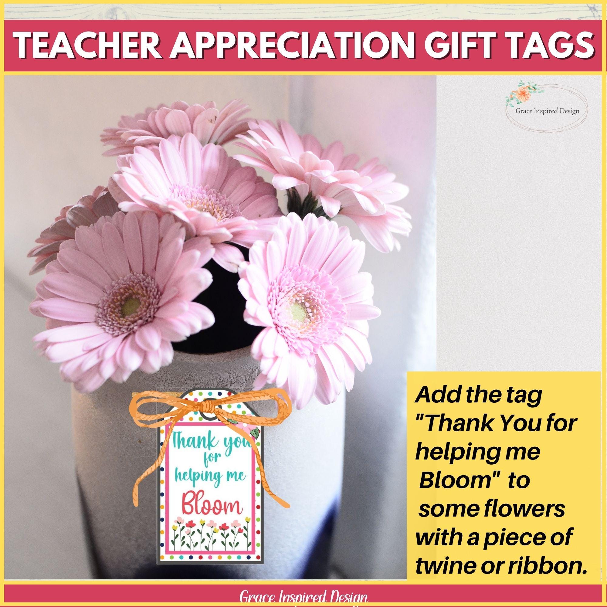 Teacher Appreciation Gift Tags, Teacher Gift Tags , Thank You Teacher ...