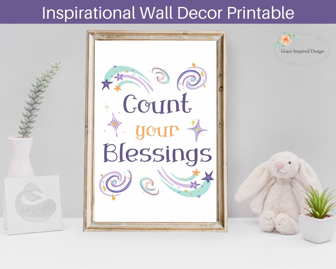 Blessings Wall Art, Blessings Printable, Kid's Room Christian Decor ...