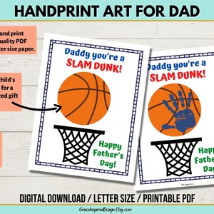 Father's Day Handprint Art Printable Bundle, Personalized Dad Handprint ...
