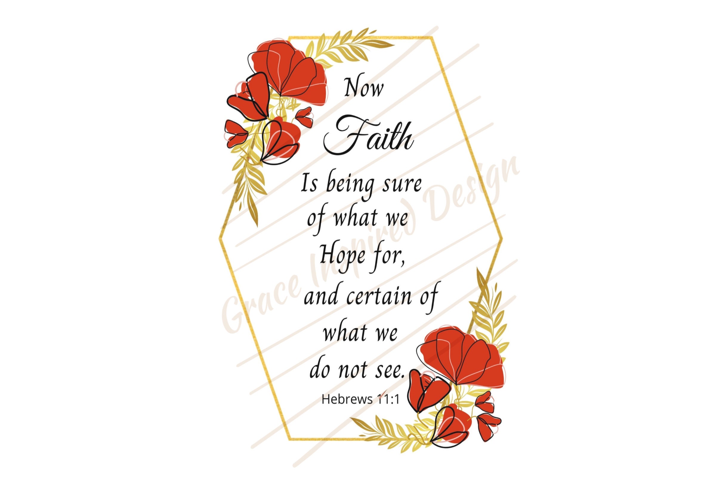 Scripture Picture, Hebrews 11:1 Bible Verse Print, Faith Picture ...