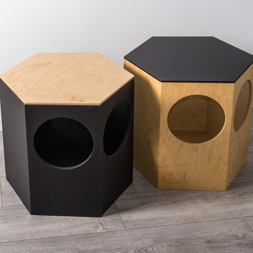 Cat House Nightstand 2 in 1 Cat Bed Wooden Cat House Cat - Etsy