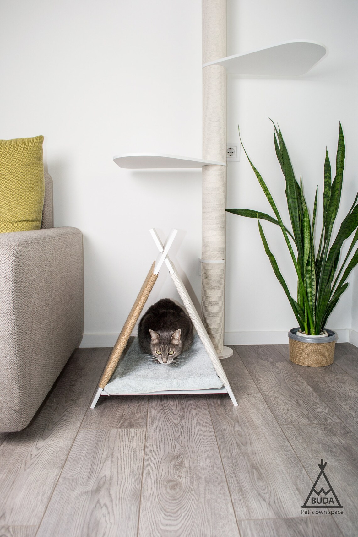 Cat Wigwam Cat House Cat Bed Cat Lodge Cat Teepee Cat Scratching Post ...