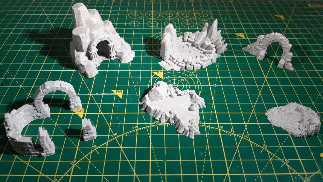 10mm Scale Ruins Set - Etsy