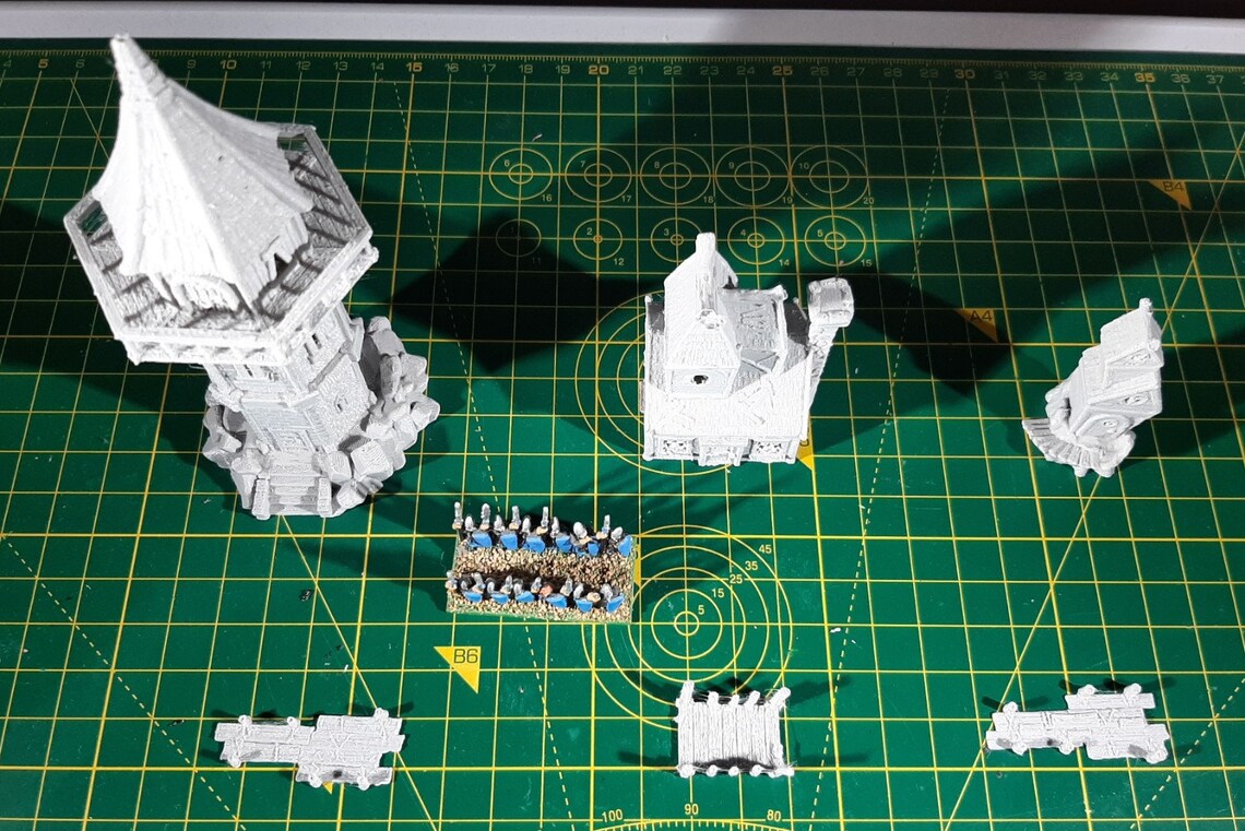 10mm Scale Buildings Set - Etsy