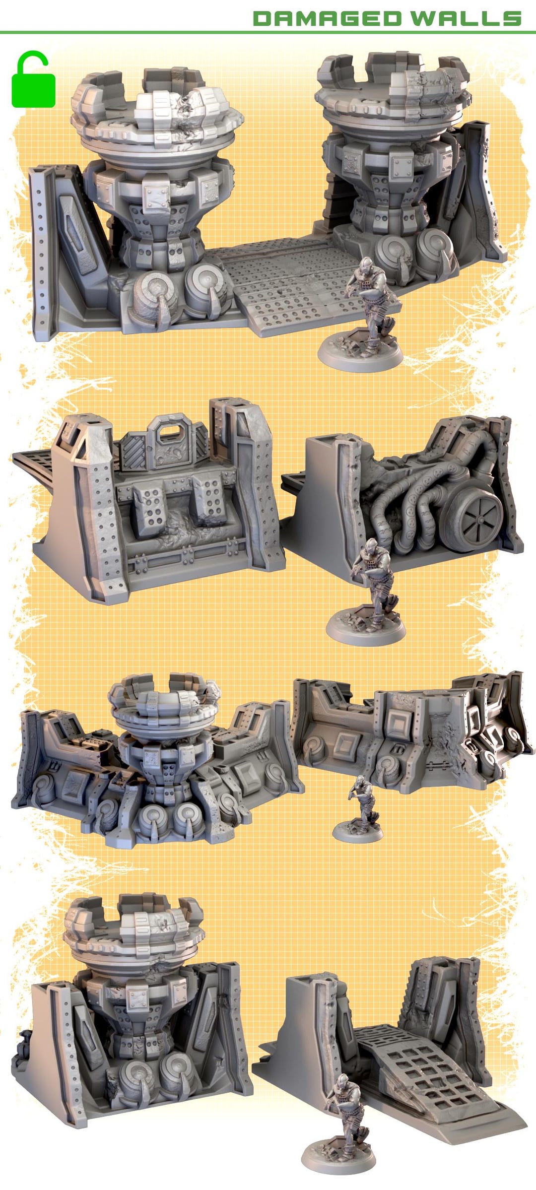 Sci-fi Defensive Walls - Etsy