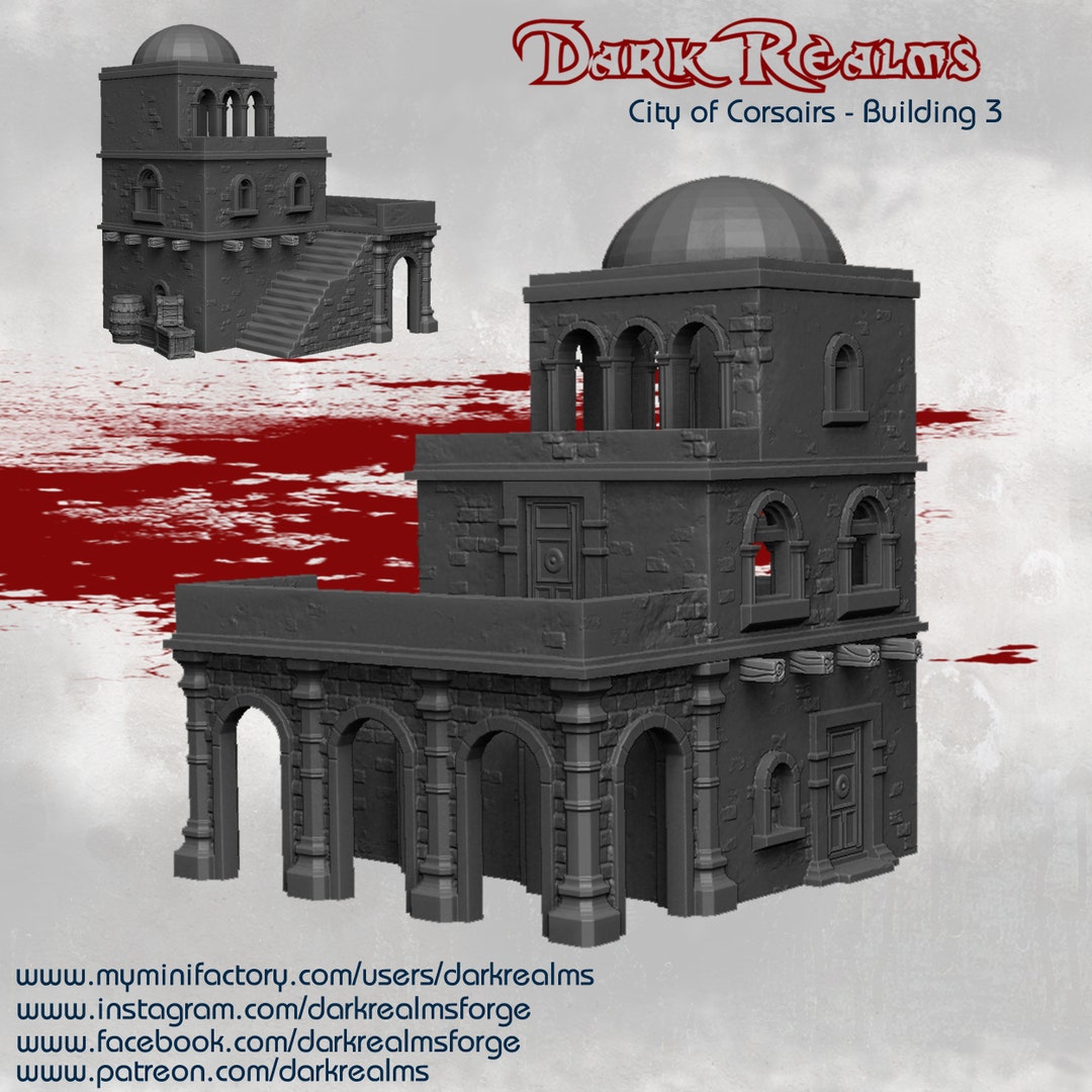City of Corsairs Building 3 (dark Realms) 3D Printed Terrain - Etsy