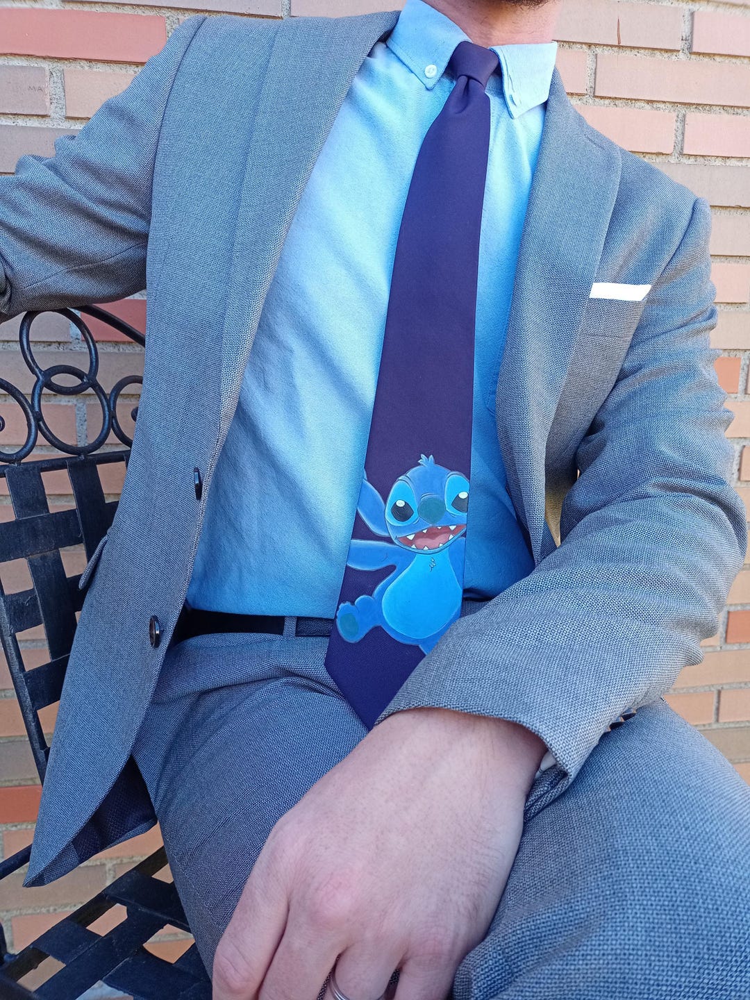 Stitch Hand-painted Tie - Etsy