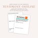Testimony Outline Template - Etsy