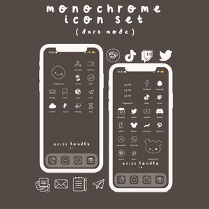 Monochrome Wallpaper & Icon Bundle! - Etsy