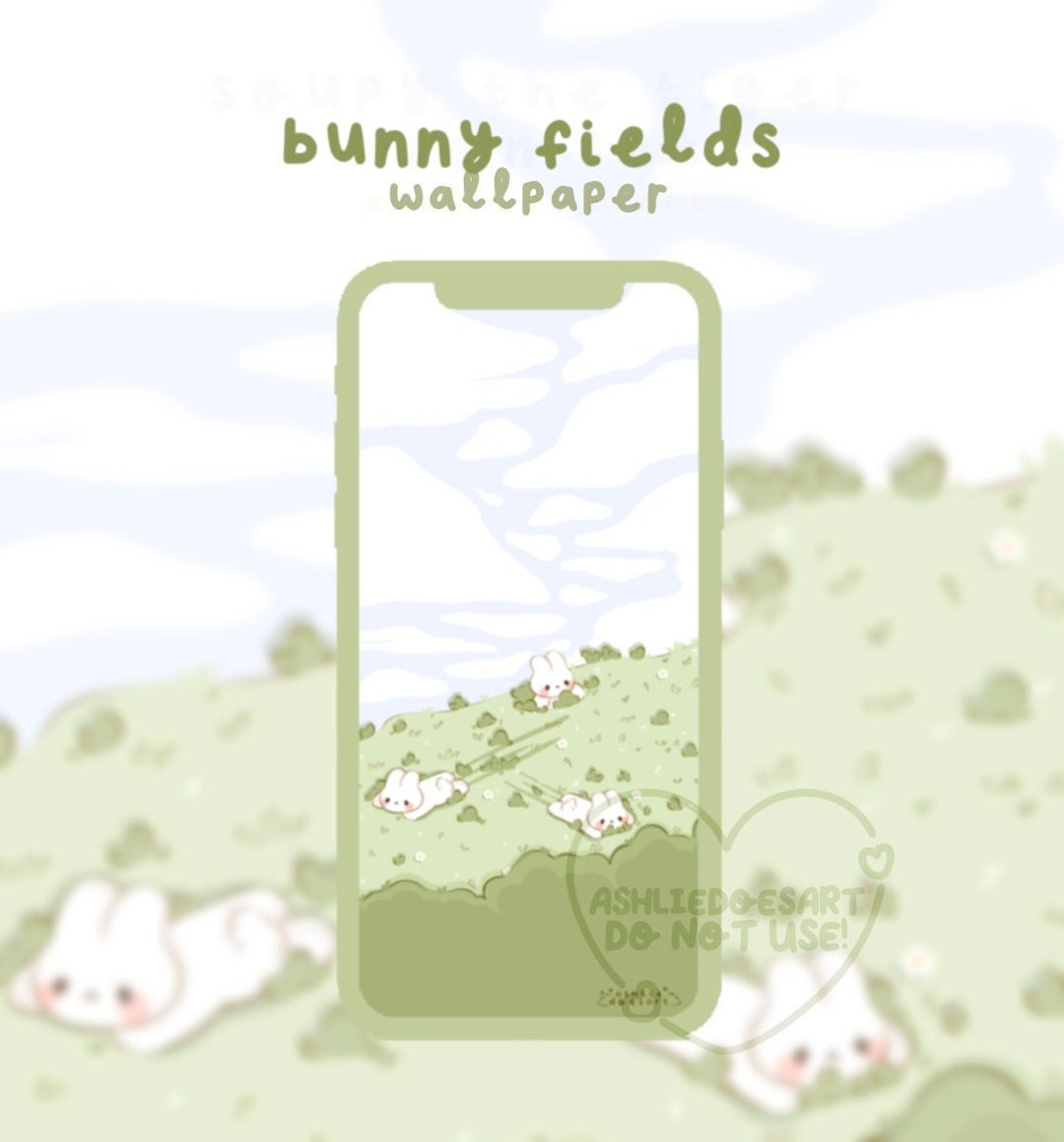 Bunny Fields Wallpaper! - Etsy