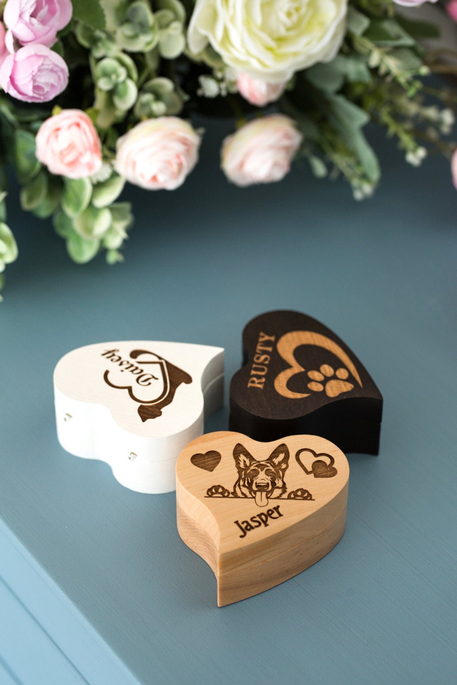 Small Wooden Box Pet Fur Keepsake Box Dog Parent Gift - Etsy