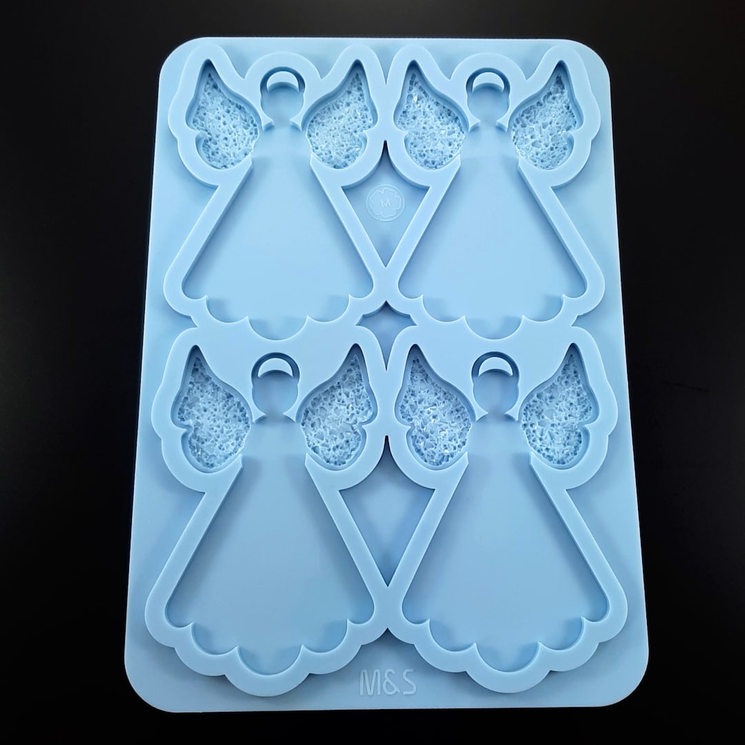 Druzy Crystal Silicone Christmas Angels Mold - 4x (medium) - Etsy