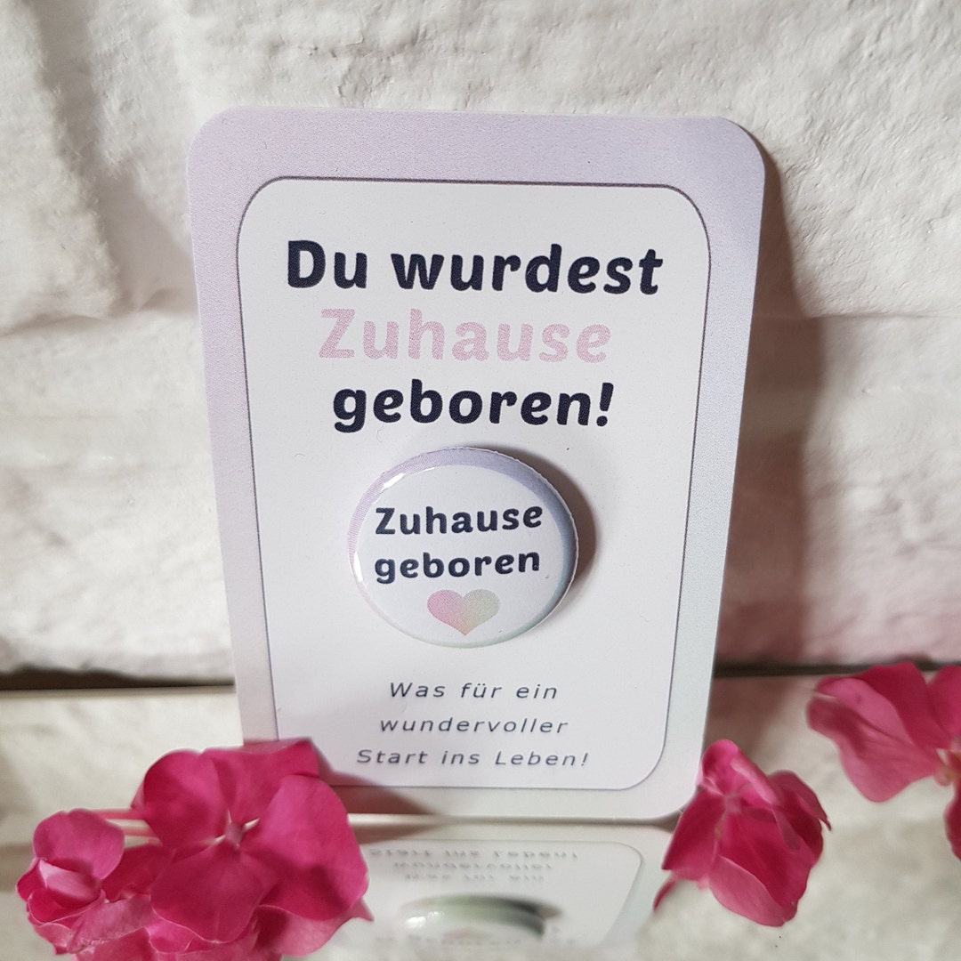 Gift Birth Home Birth Button Born at Home Without Needle Special Gift ...