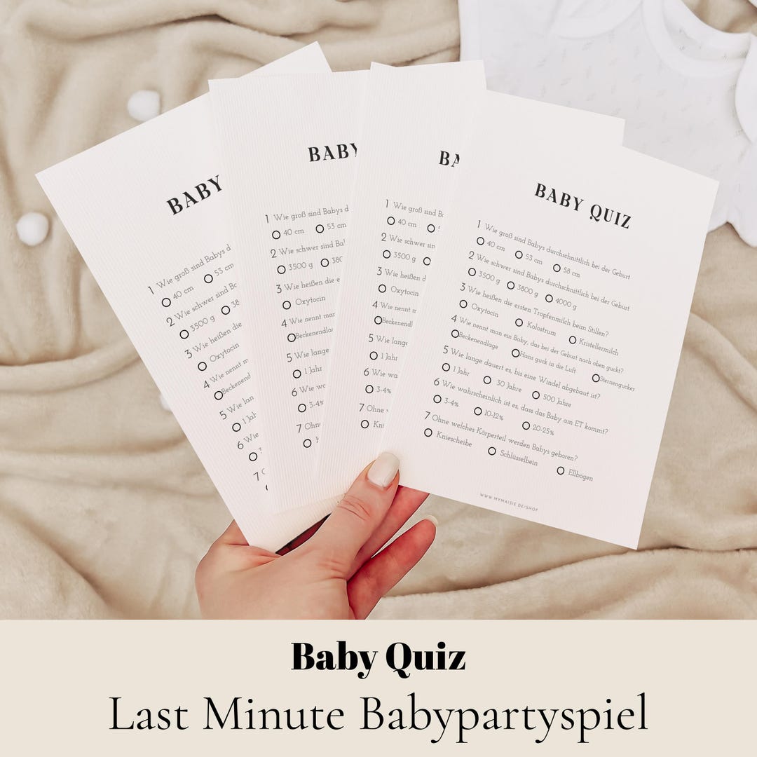 Baby Shower Game With No Preparation Required | Baby Quiz | Ready to ...