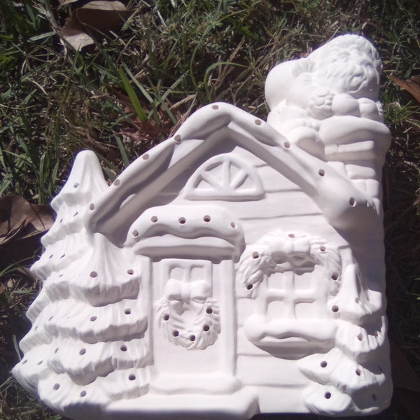 Ready to Paint Ceramic Bisque Christmas House - Etsy