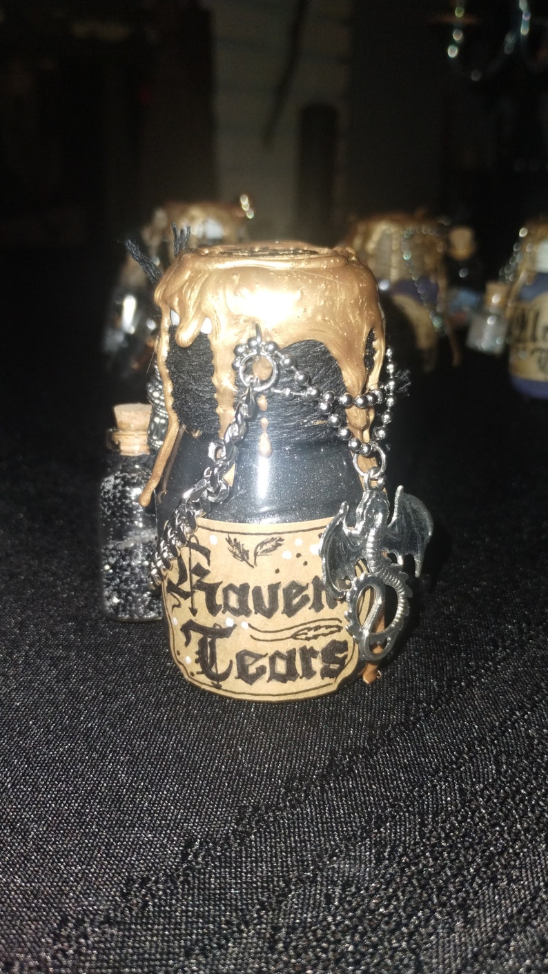 Miniature Raven's Tears Potion Bottle - Etsy