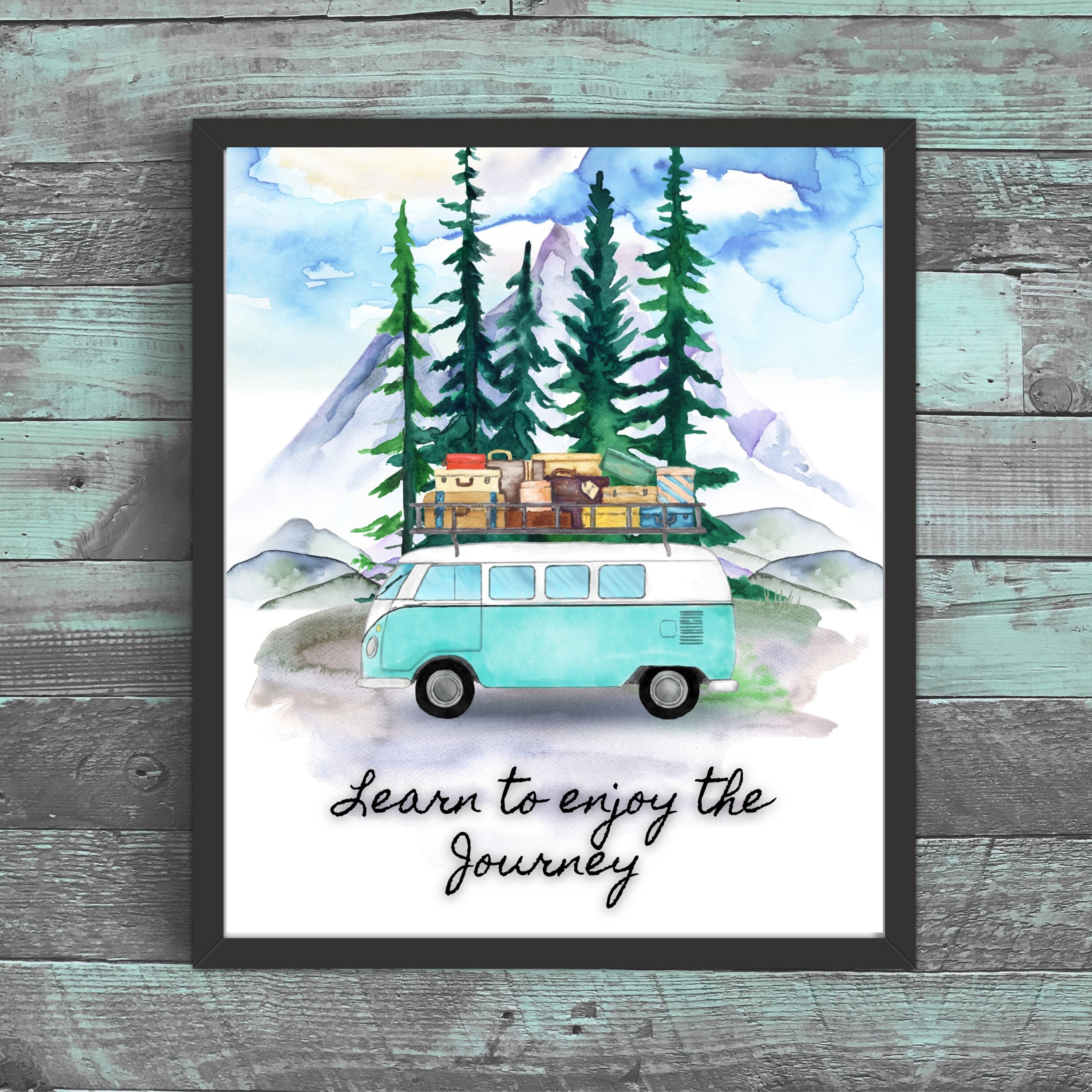 Retro VW Bus Print Instant Download Motivational - Etsy UK