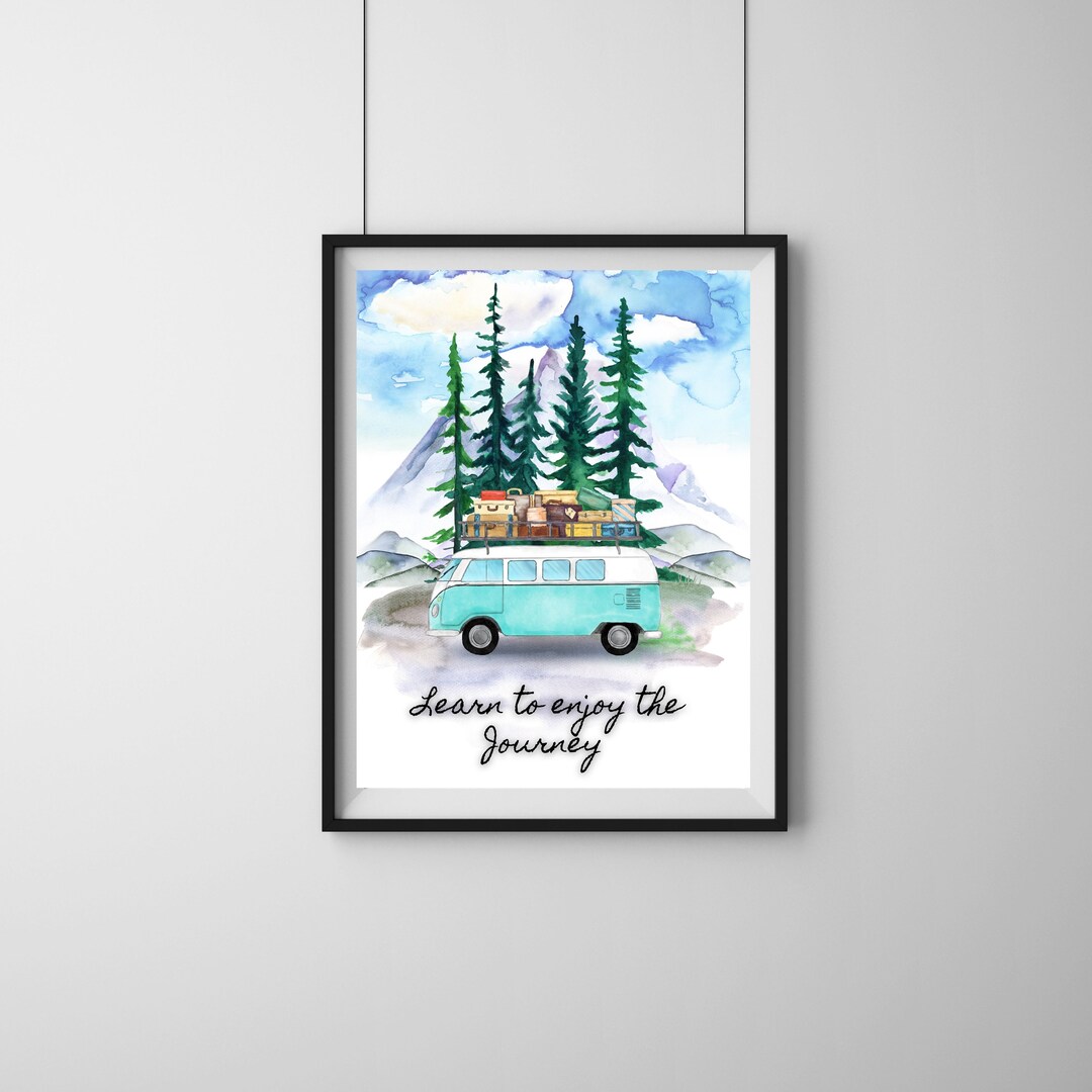 Retro VW Bus Print Instant Download Motivational - Etsy UK