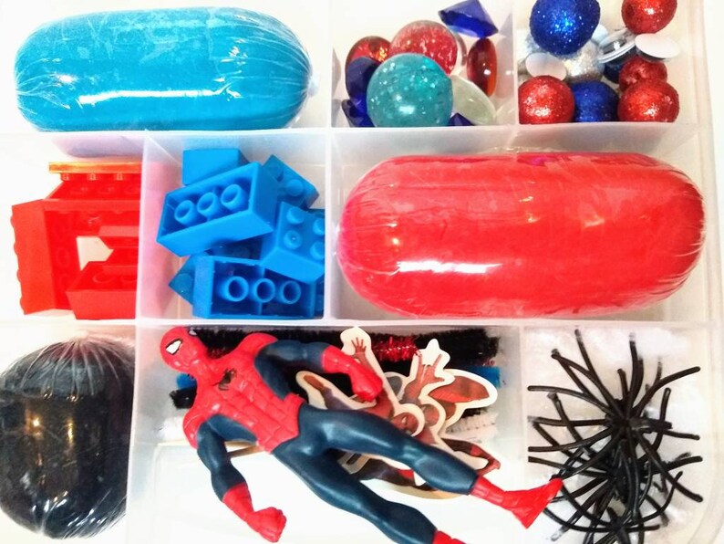 Spiderman Playdough Sensory Kit Spiderman Playdough Kit | Etsy