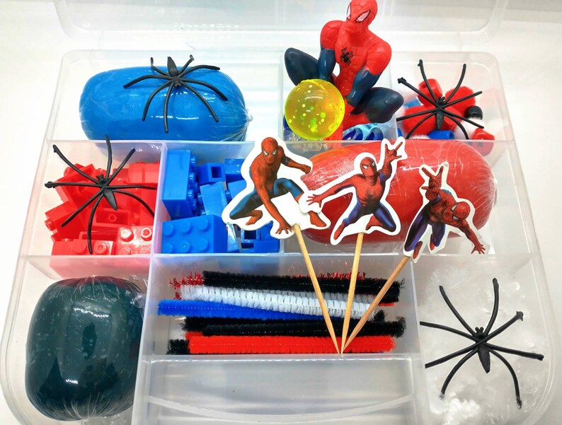 Spiderman Playdough Sensory Kit Spiderman Playdough Kit | Etsy