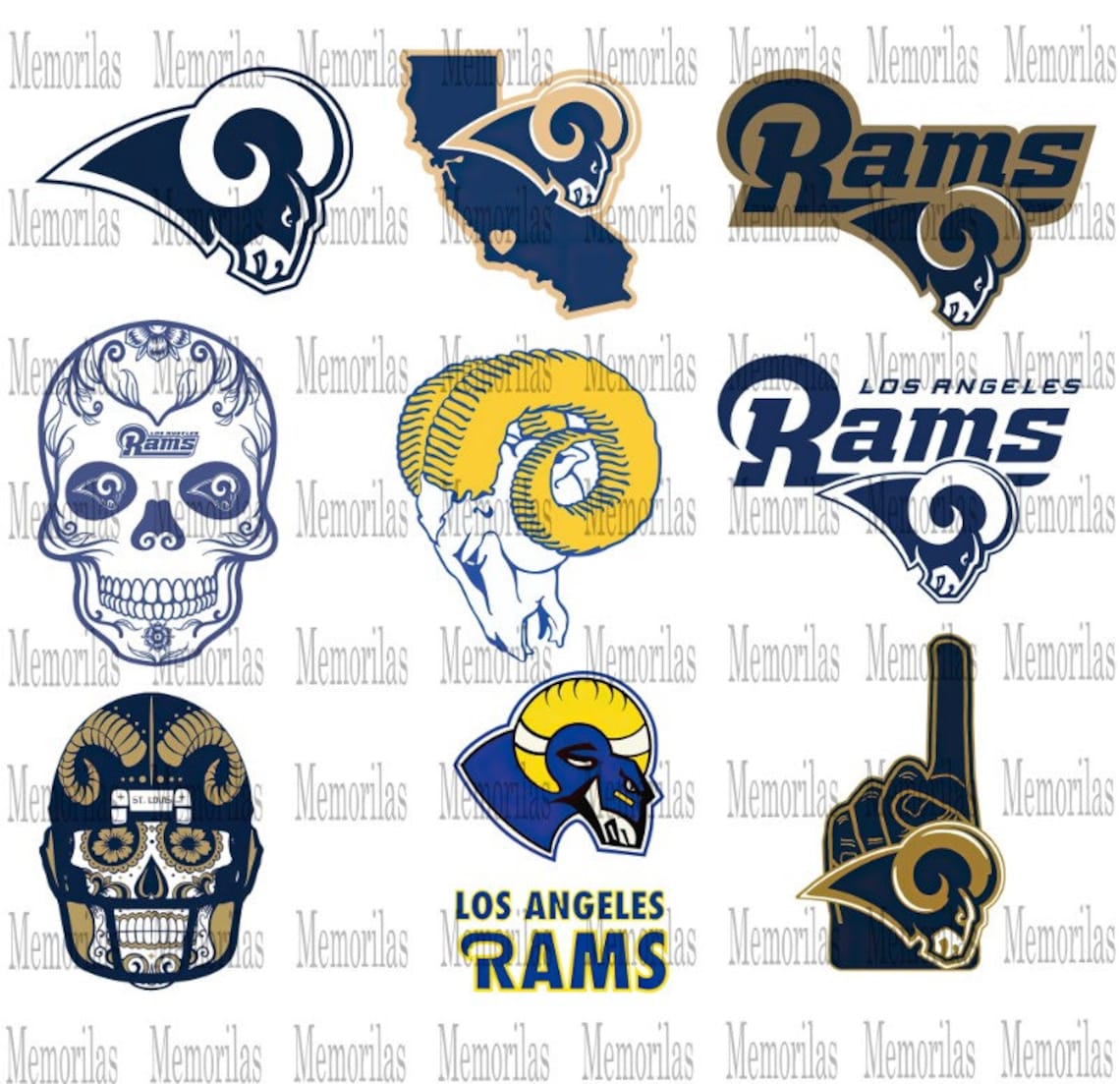 Los Angeles Rams png svgNFL Clip Art Digital Files vector | Etsy