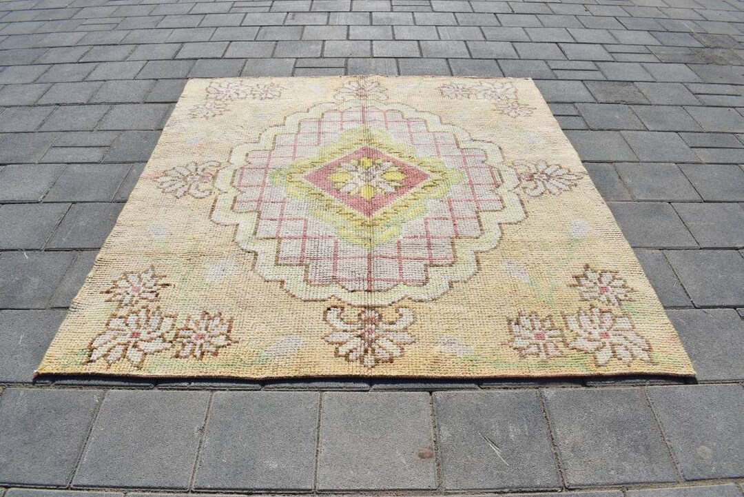 6x6 SQUARE Rug,6x6 Vintage Rug,6x6 Turkish Rug,6x6 Area Rug,kitchen Rug ...