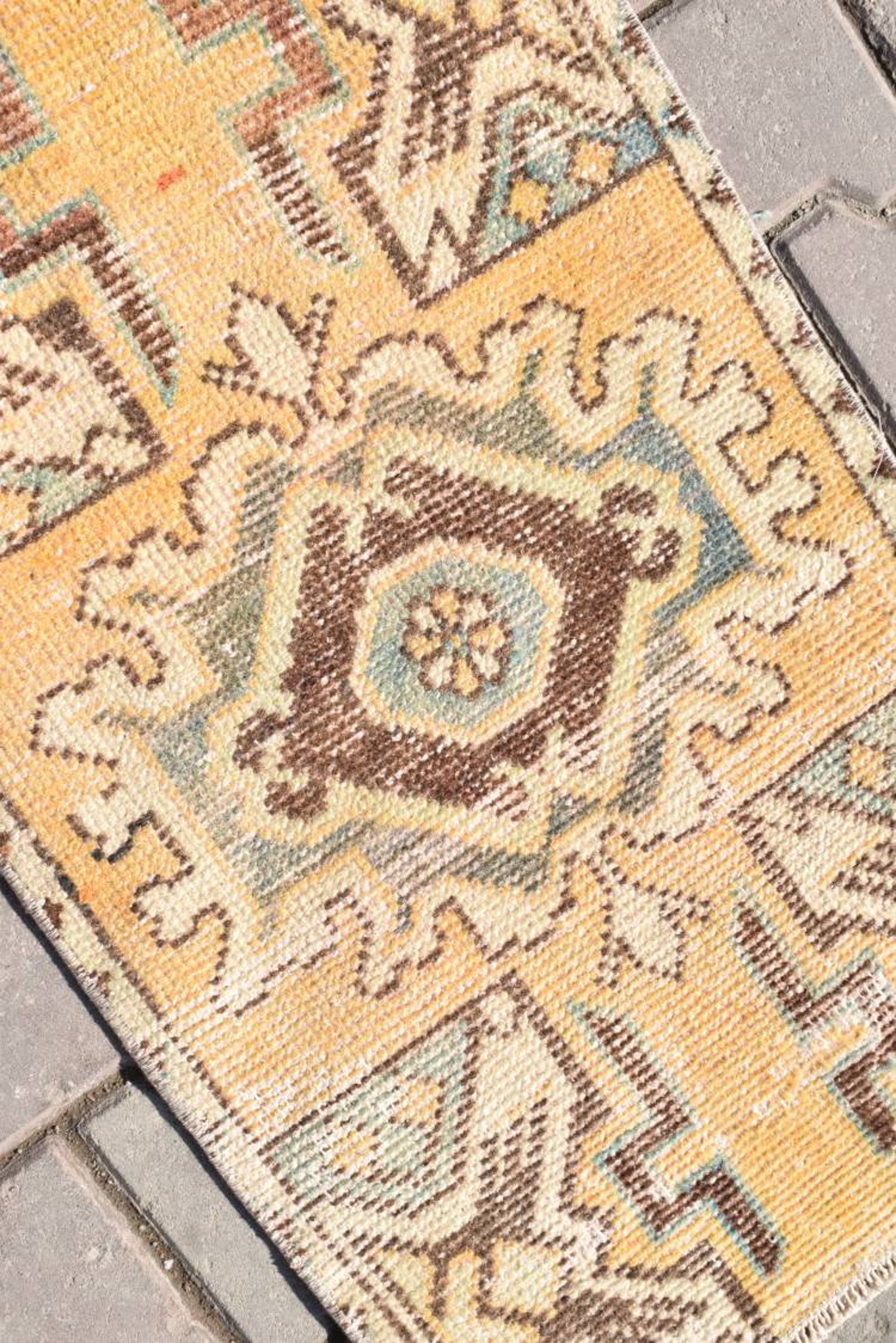 MINI SMALL Rugwool Rug 1x2 Vintage Rugturkey Small - Etsy