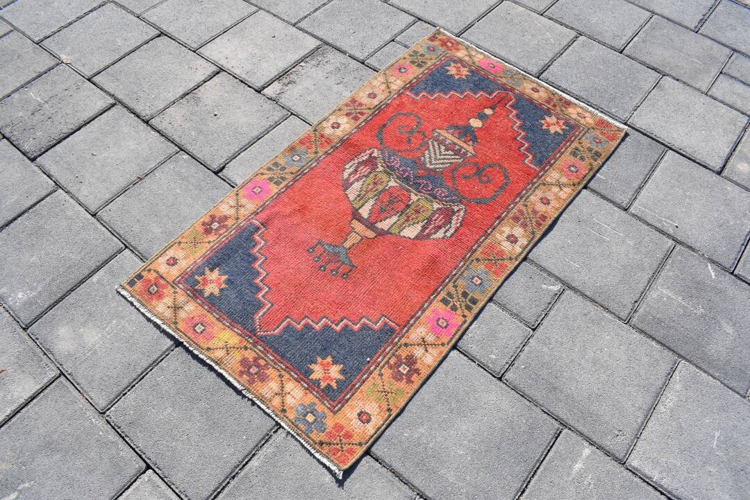 2x4 SMALL AREA Rug,2x4 Rug,2x4 Vintage Rug,2x4 Turkish Rug,2x4 Wool Rug ...